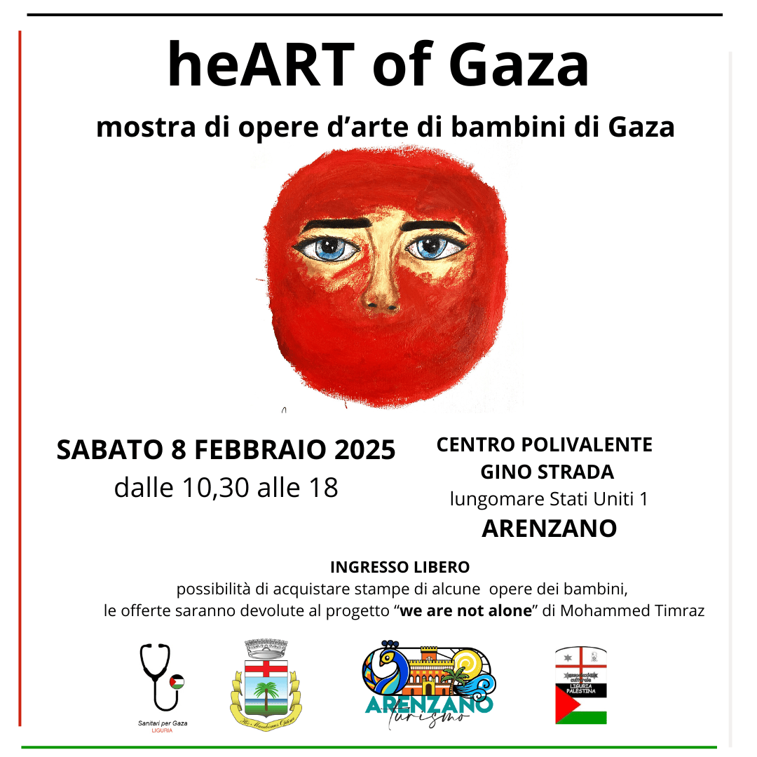 HeART of Gaza - mostra di opere d'arte di bambini di Gaza - Arenzano ...